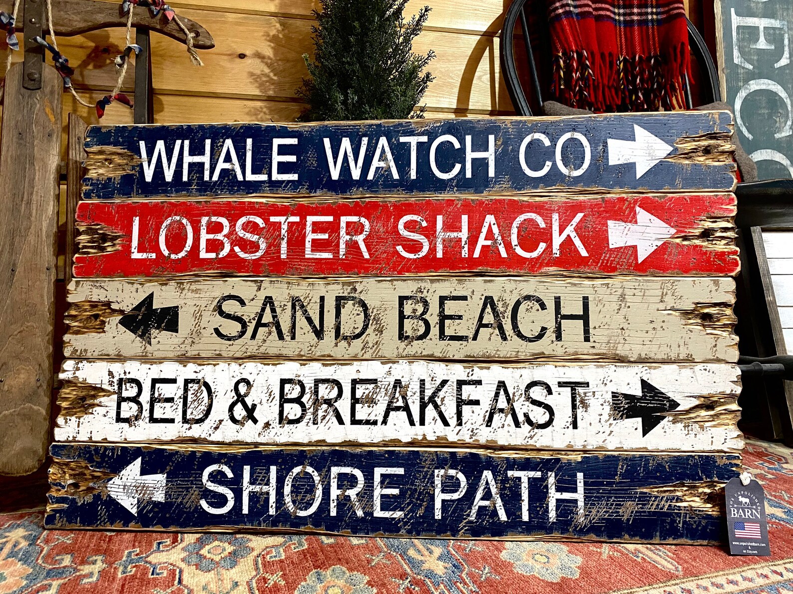Bar Harbor Maine Wood Signs, Nautical Coastal Home Decor, Rustic ...