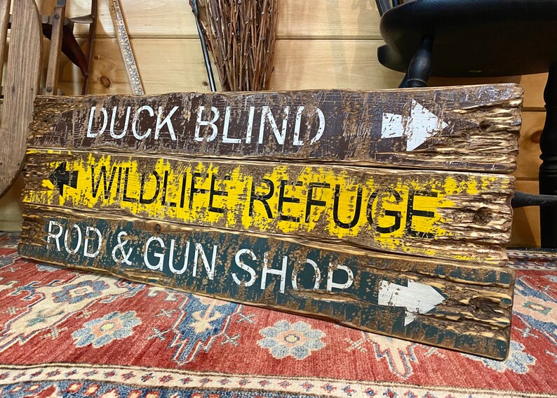Rustic Wood Duck Blind Sign Waterfowl Hunting Decor Wildlife | Etsy