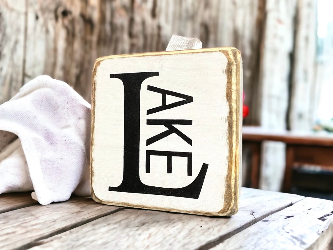 Lake House Nautical Wood Tissue Box Cover, Rustic Anchor - Etsy