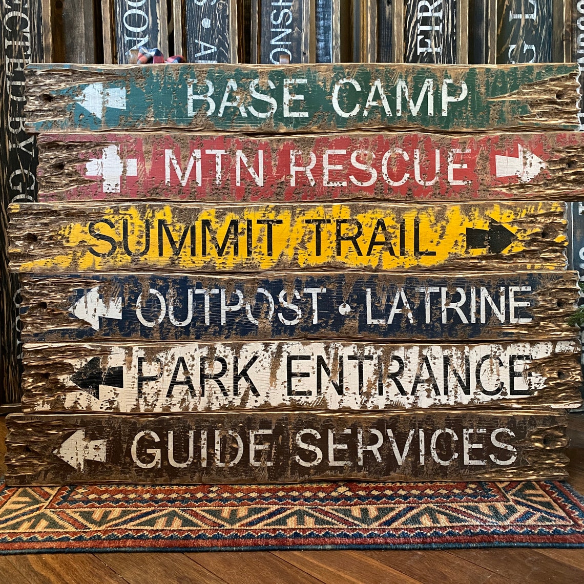 Wood Hiking Signs Mt Everest Sign Base Camp Sign Mountain | Etsy