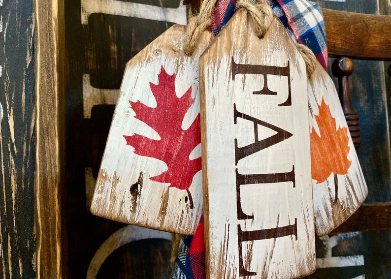 Rustic Fall Decor Harvest Sign Autumn Leaves Wood Door - Etsy