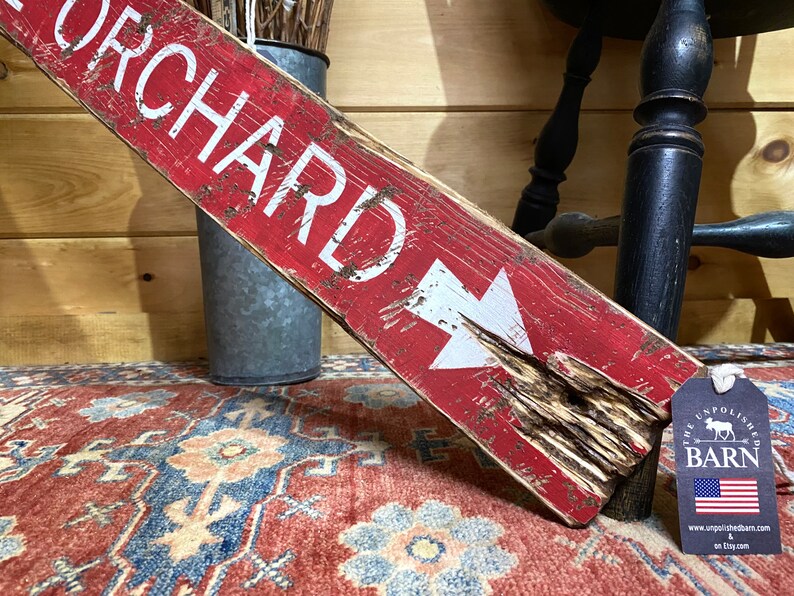 Rustic Apple Orchard Sign Wood Fall Decor Thanksgiving - Etsy