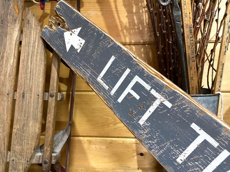 Distressed Lift Tickets Wood Sign: Rustic Ski Cabin Decor - Etsy