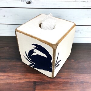 Coastal Beach House Wood Tissue Box Cover - Etsy