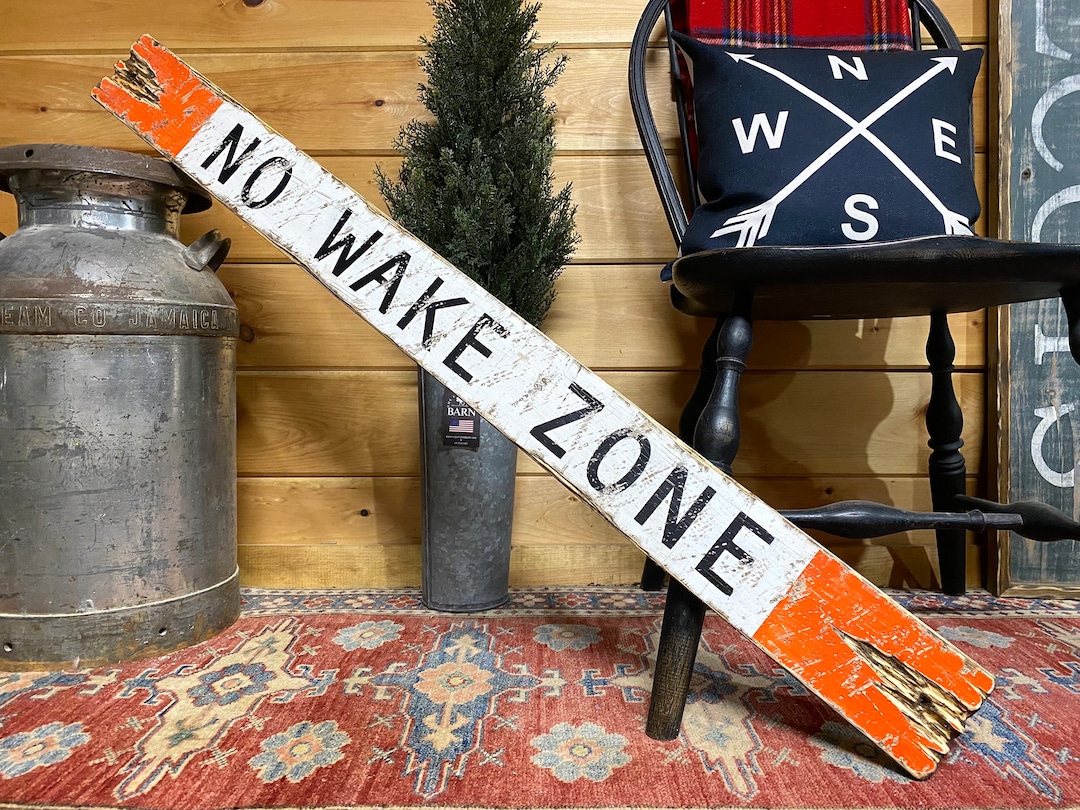 Nautical Beach House Sign, No Wake Zone - Etsy