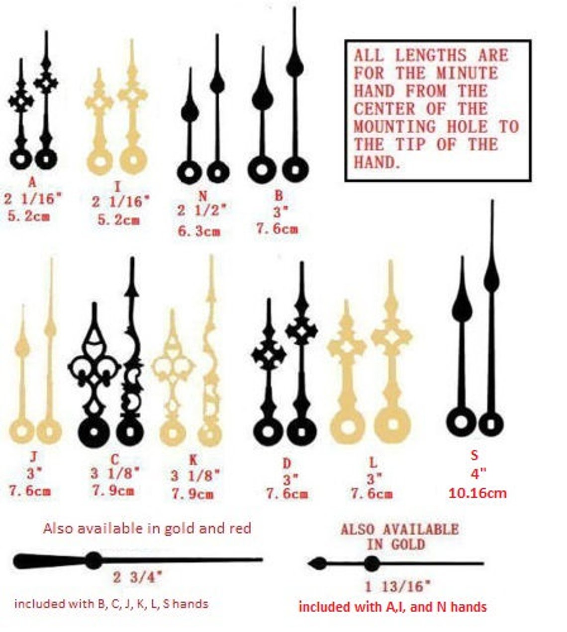 Takane Quartz Clock Movement Mechanism, Choose Your Hands and Size, USA ...