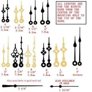 Takane Quartz Clock Movement Mechanism, Choose Your Hands and Size, USA ...
