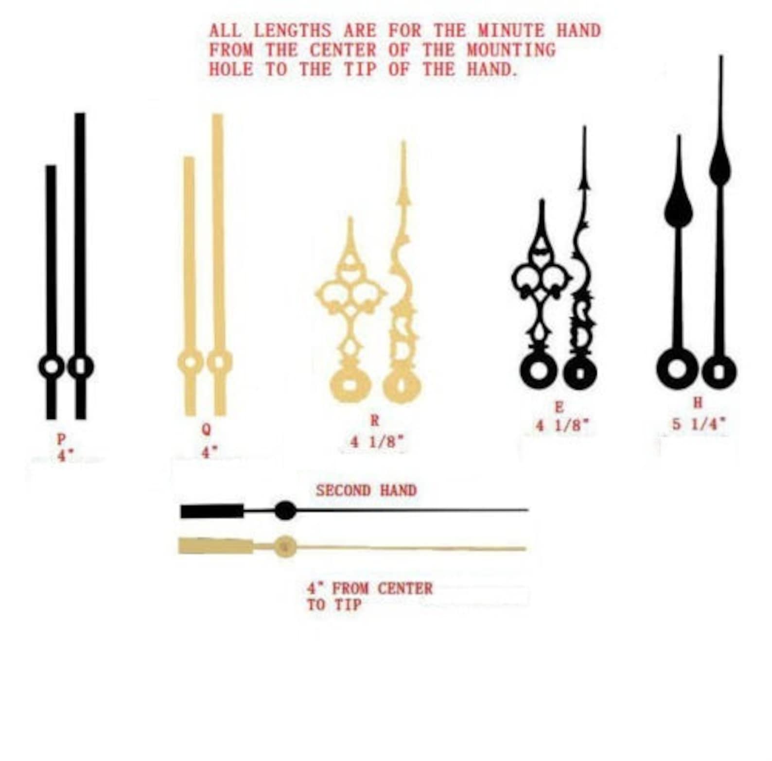 Takane Quartz Clock Movement Mechanism, Choose Your Hands and Size, USA ...
