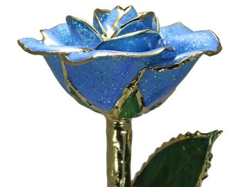 Dark Blue Rose by Living Gold Original 24k Gold Dipped Rose Real Rose ...
