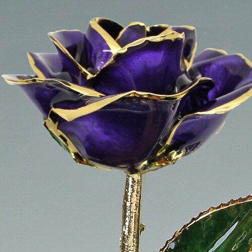 Burgundy Sparkle Rose by Living Gold Original 24k Gold - Etsy