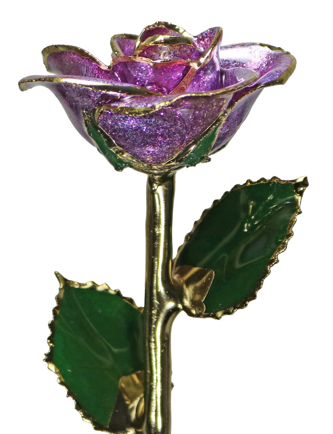 Lavender Sparkle Rose by Living Gold Original 24k Gold Dipped Rose Real ...