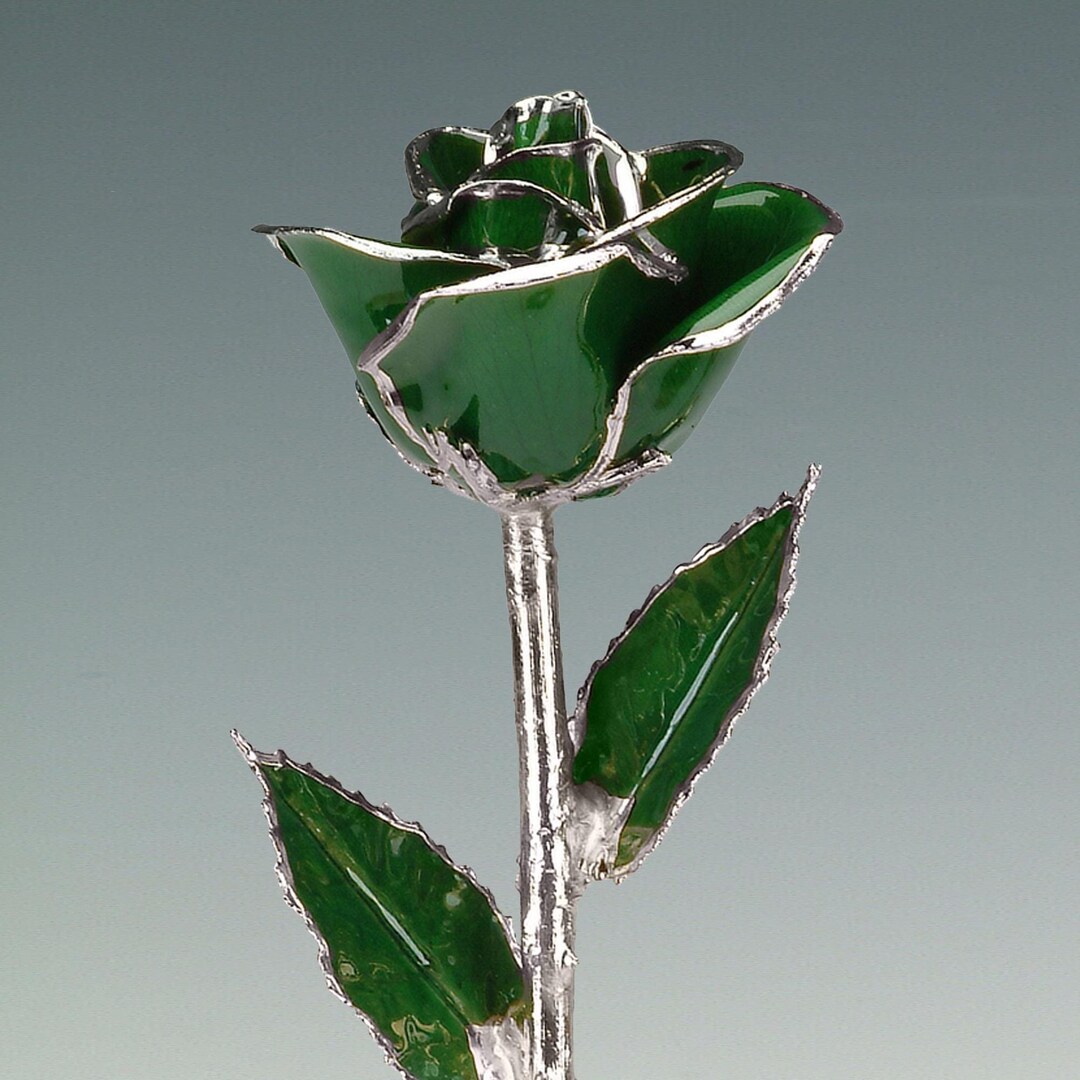 Dark Green Rose - Original Platinum Dipped Rose - Real Rose Plated in ...