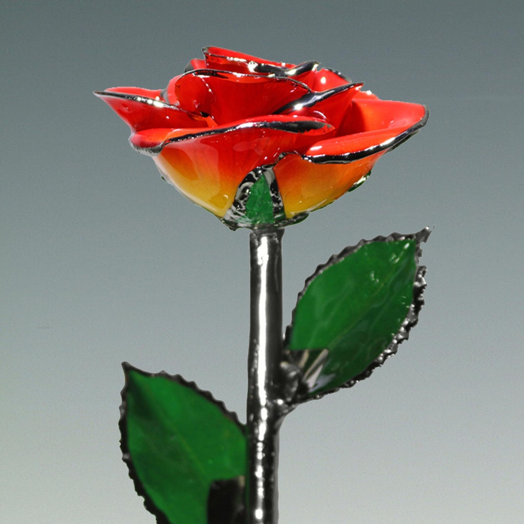 Sunset Rose - Original Platinum Dipped Rose - Real Rose Plated in ...