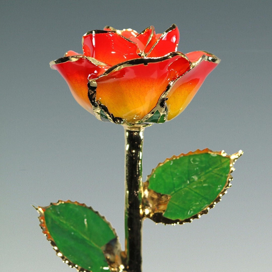 Sunset Rose - Original 24k Gold Dipped Rose - Real Rose Plated in Gold ...