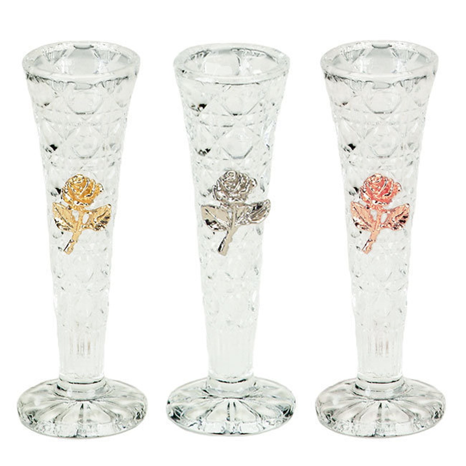 6 Crystal Vase for Single 12 Rose - Etsy