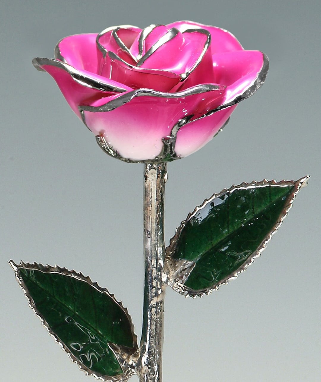 2-tone Pink Platinum Rose by Living Gold Real Rose Dipped & Plated in ...