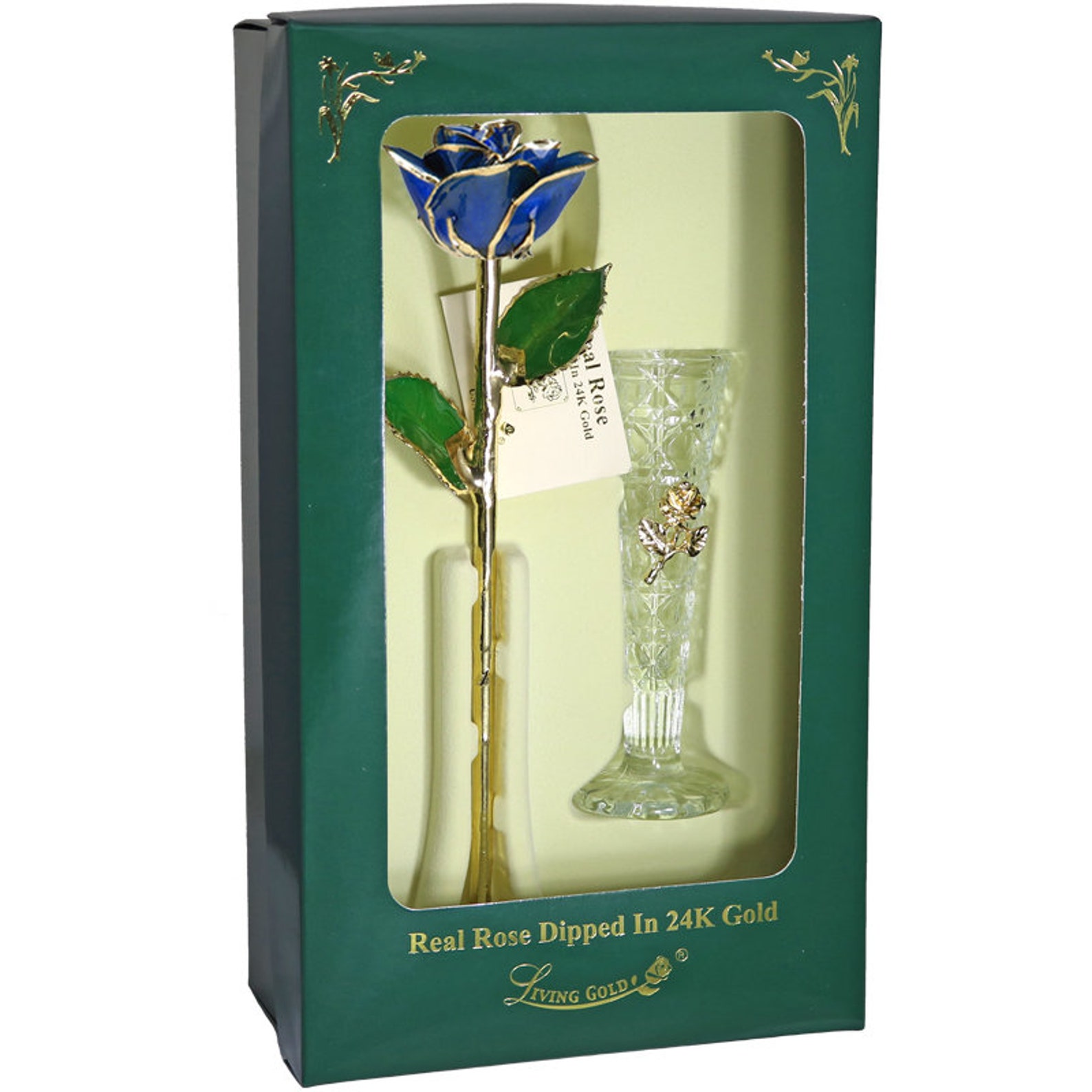 Dark Blue Rose by Living Gold Original 24k Gold Dipped Rose - Etsy