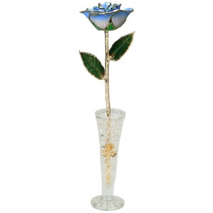 2-tone Light Blue Rose - Original 24k Gold Dipped Rose - Real Rose ...