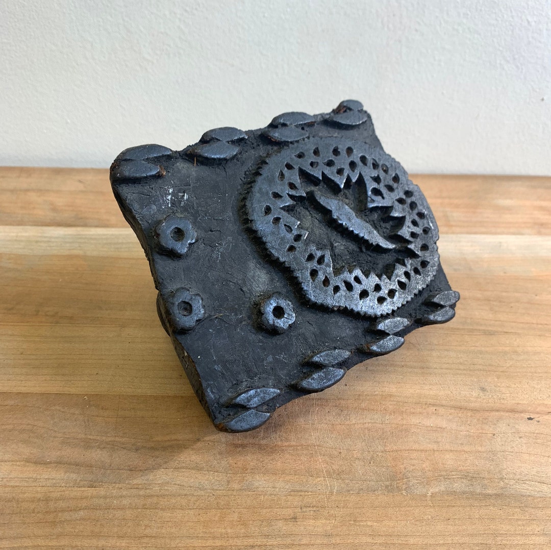 VTG Indian Wooden Ink Block - Etsy