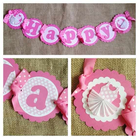 Ballerina Birthday Banner, Ballerina Party Banner, Tutu Birthday Banner ...
