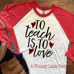 Teacher Valentine Shirt, Buffalo Check Valentines Shirt, to Teach is to ...