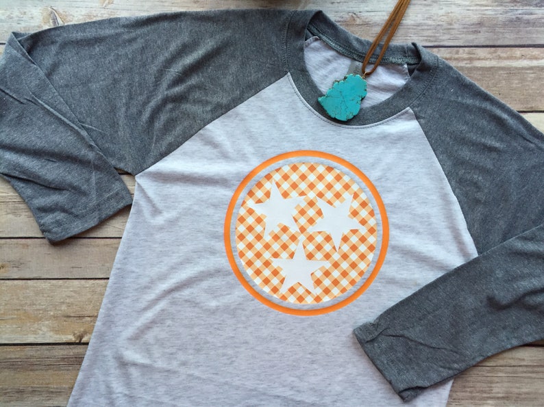 Tri-star Shirt Vols Tri-star Shirt Buffalo Check Tri-star - Etsy