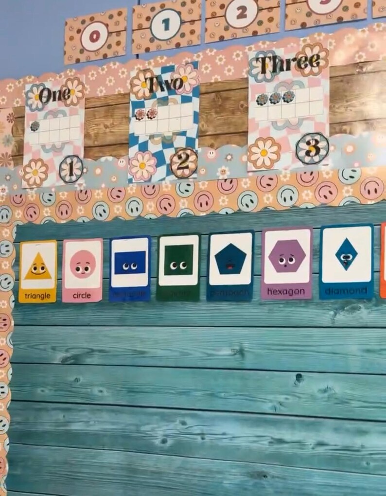 Groovy Retro Number Posters 0-20: Boho Classroom Decor (digital ...