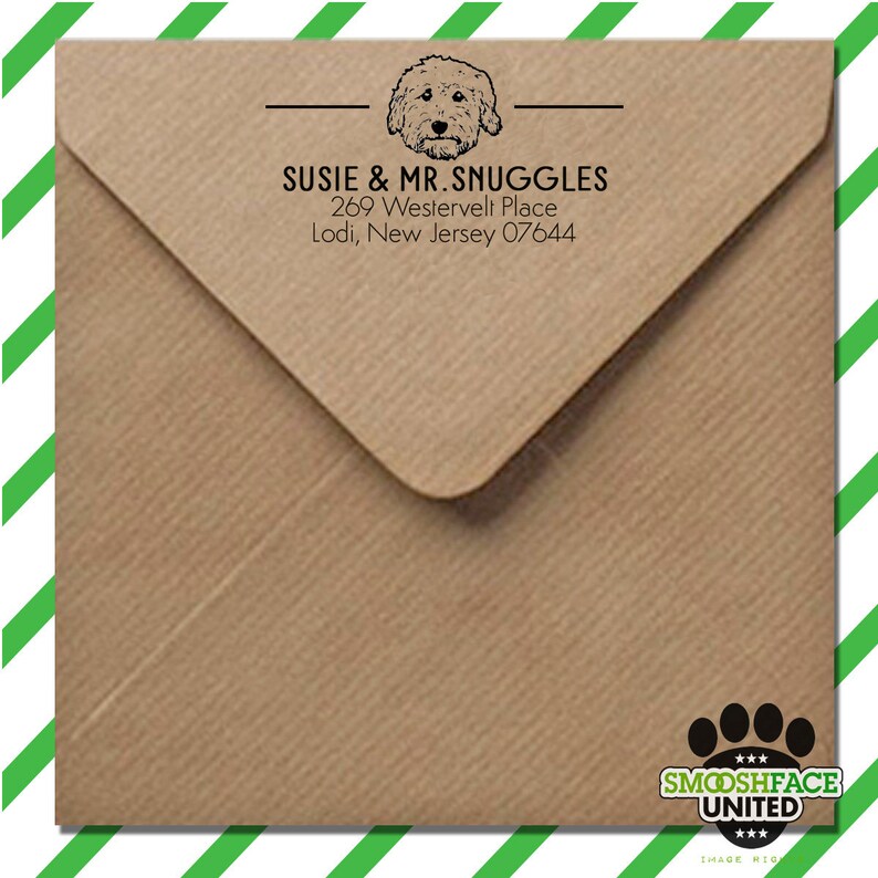 Goldendoodle Stamp Custom Dog Stamp Add Your Text Wood - Etsy