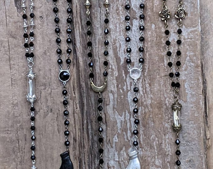 Limited Edition - Rosary - Bone - Necklace - Cruelty Free - Dark ...