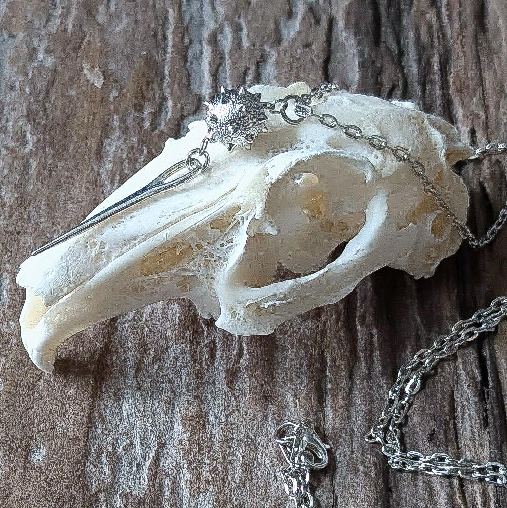 Mace Necklace - Medieval - Pendant - Silver - Dark - Needle - Macabre ...