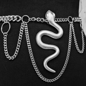 Medusa - Belt - Snake - Silver - Chain - Avant Garde - Adjustable ...