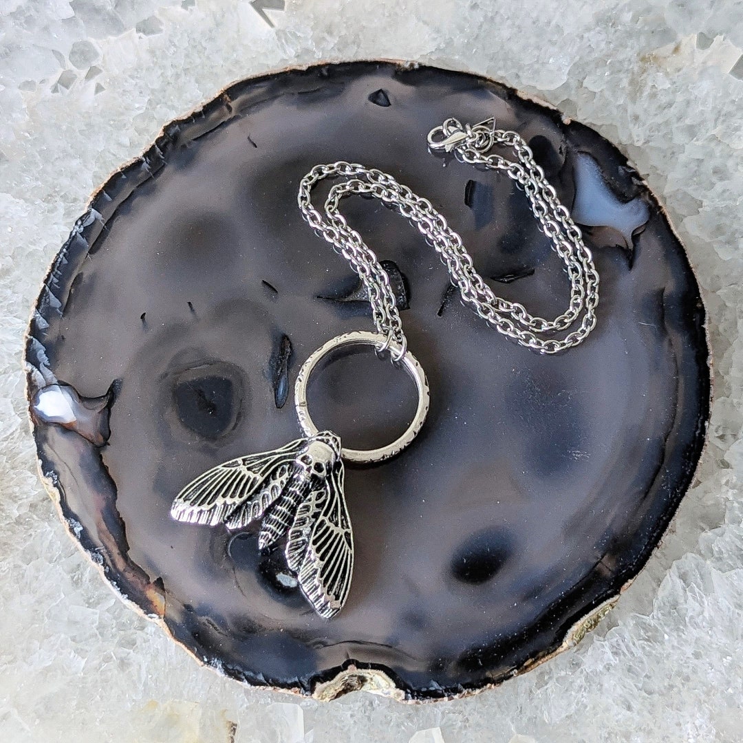 Death's Head Hawkmoth Choker: Gothic Macabre Jewelry - Etsy