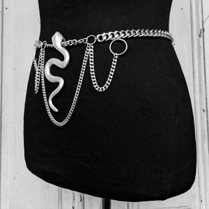 Medusa - Belt - Snake - Silver - Chain - Avant Garde - Adjustable ...