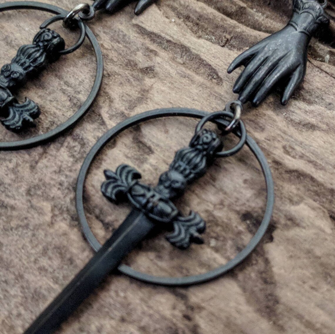 Spooky Sword Earrings Silver Gold Goth Jewelry - Etsy