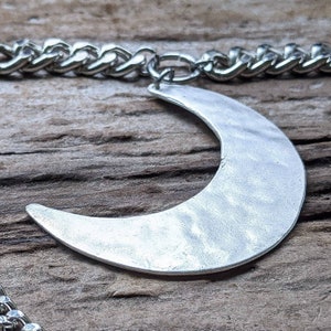 Crescent Moon Chain Belt: Silver Plated Goth Cinch Waist - Etsy
