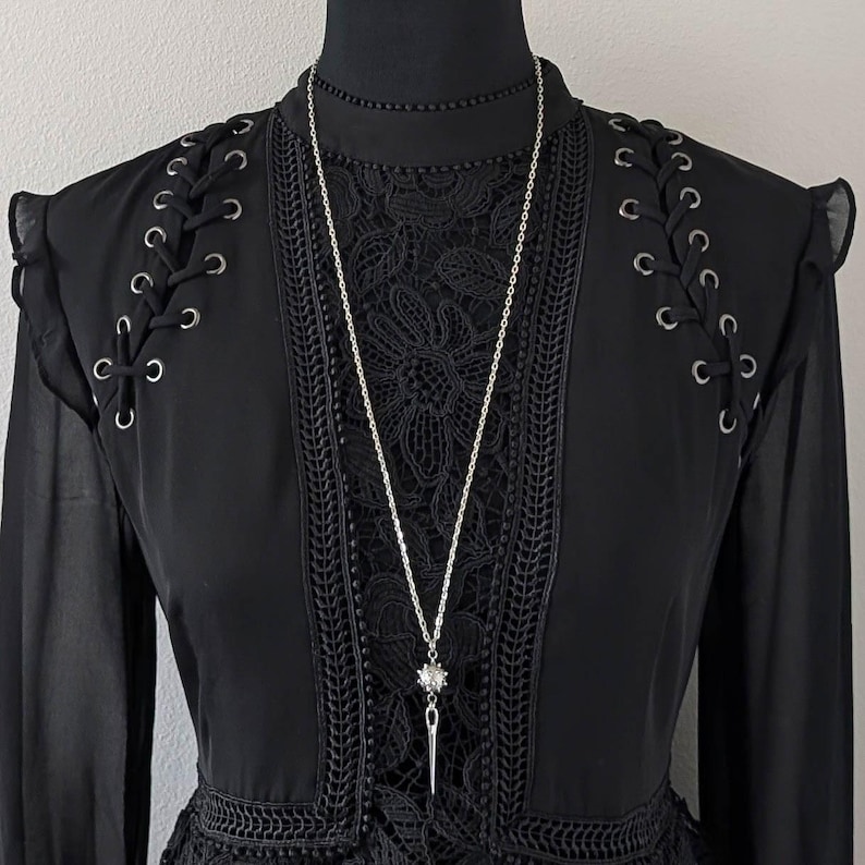 Mace Necklace - Medieval - Pendant - Silver - Dark - Needle - Macabre ...