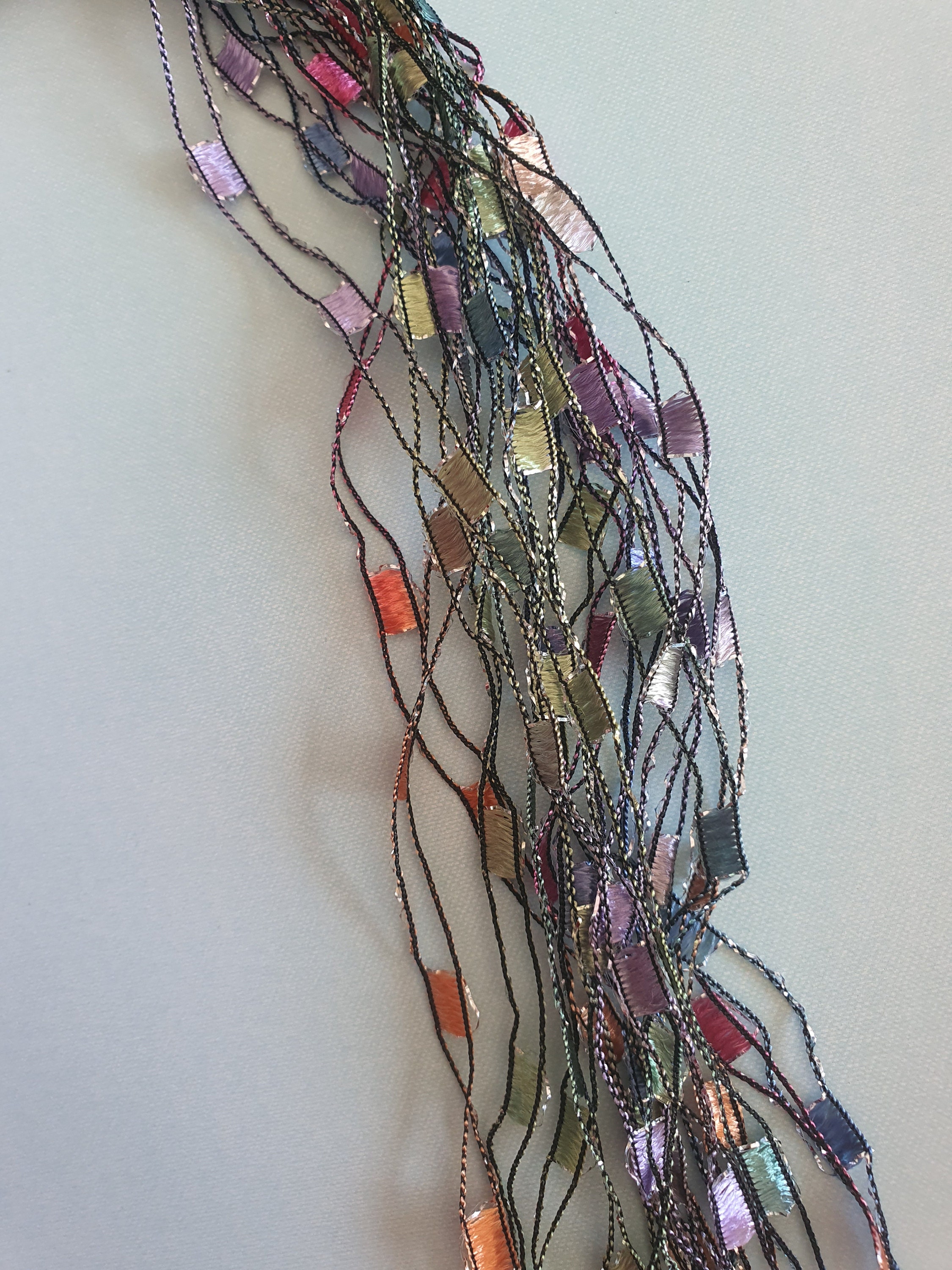 Colorful Multi Strand Hand Made Fiber Necklace - Etsy