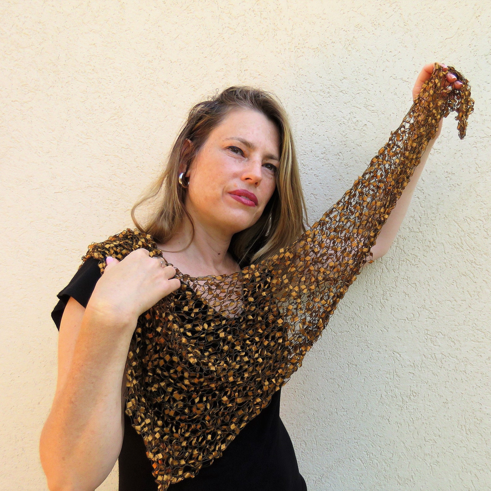 PDF Pattern for Triangle Ladder Yarn Shawl, Shawl Knitting Pattern ...