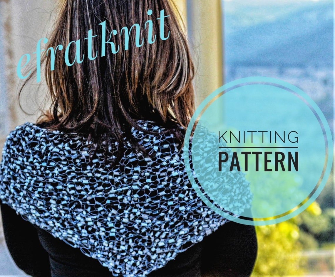 PDF Pattern for Triangle Ladder Yarn Shawl, Shawl Knitting Pattern ...