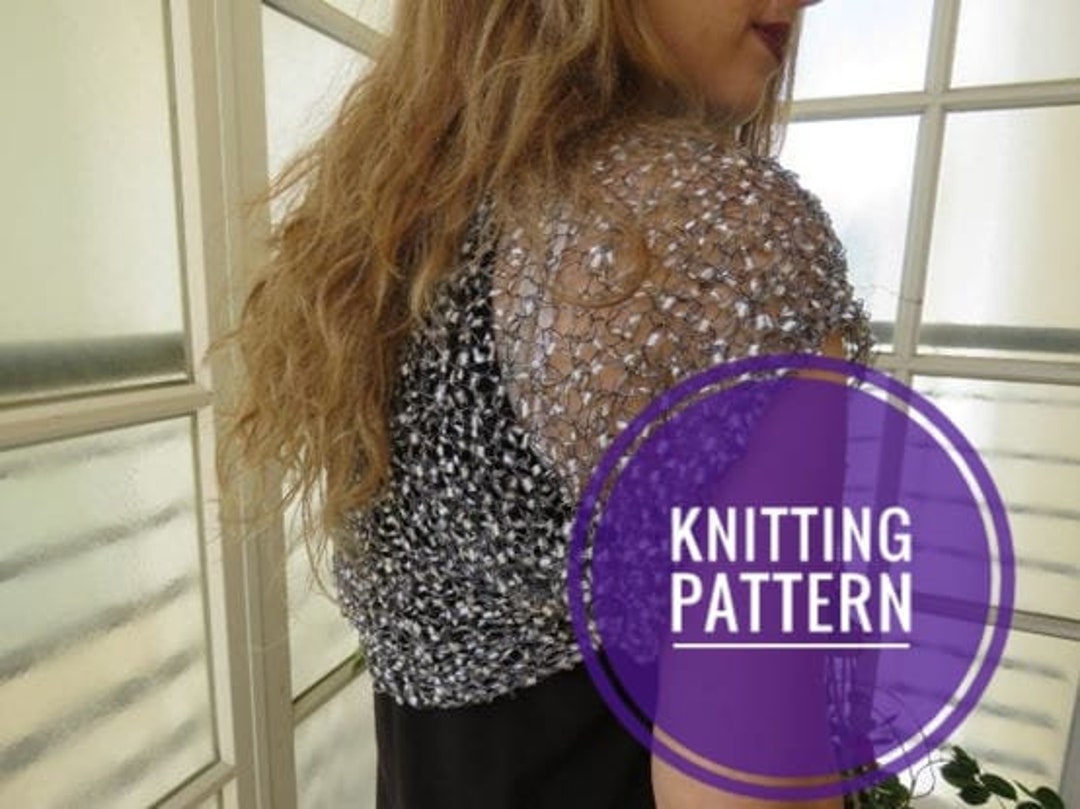 Knitted Ladder Yarn Shrug Pattern: Easy Knit Instructions (PDF Pattern ...