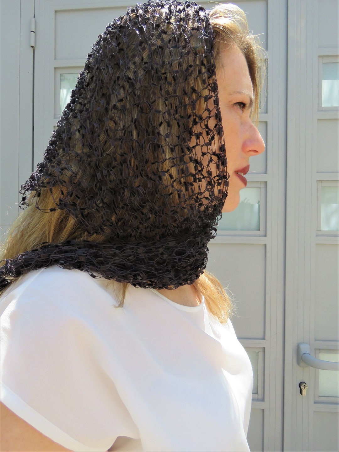 Black Head Cover Mourning Veil Scarf for Women, - Etsy