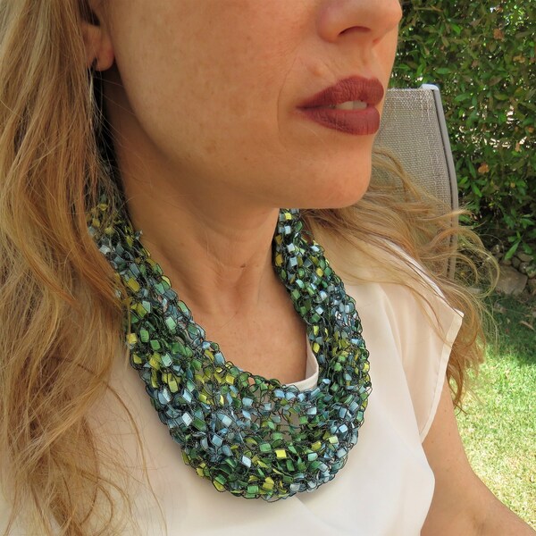 Fiber Necklace - Etsy
