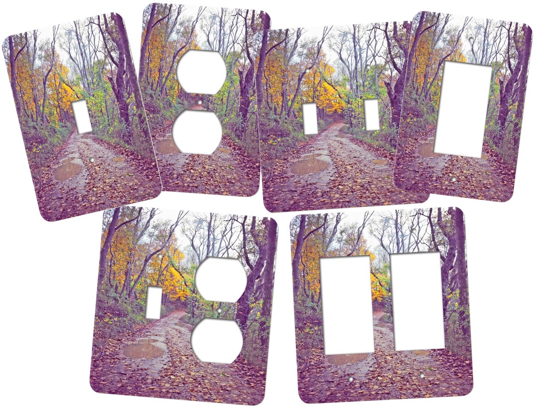 Nature Switchplates-fall Leaves and Trees With Mud Puddles, Switch ...