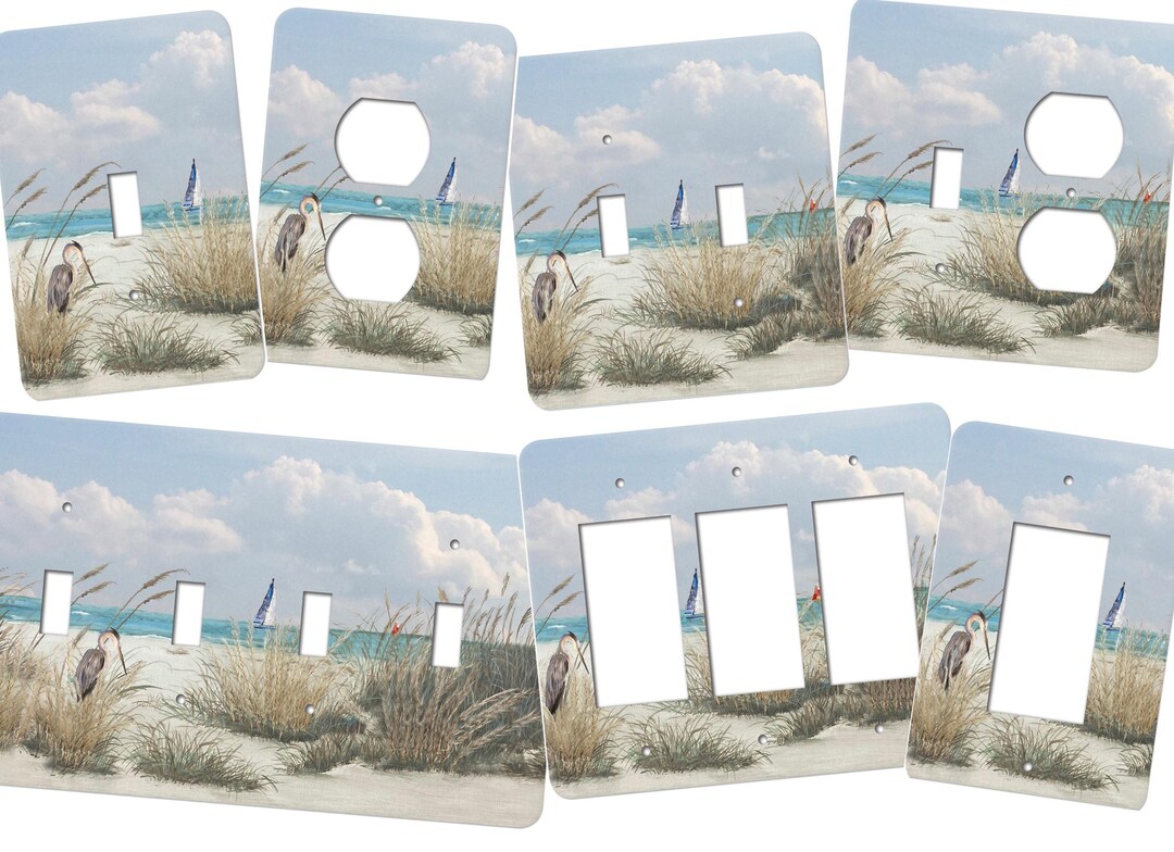 This Beach Switch Plate Cover Features a Gorgeous View of the Sand, Sea ...