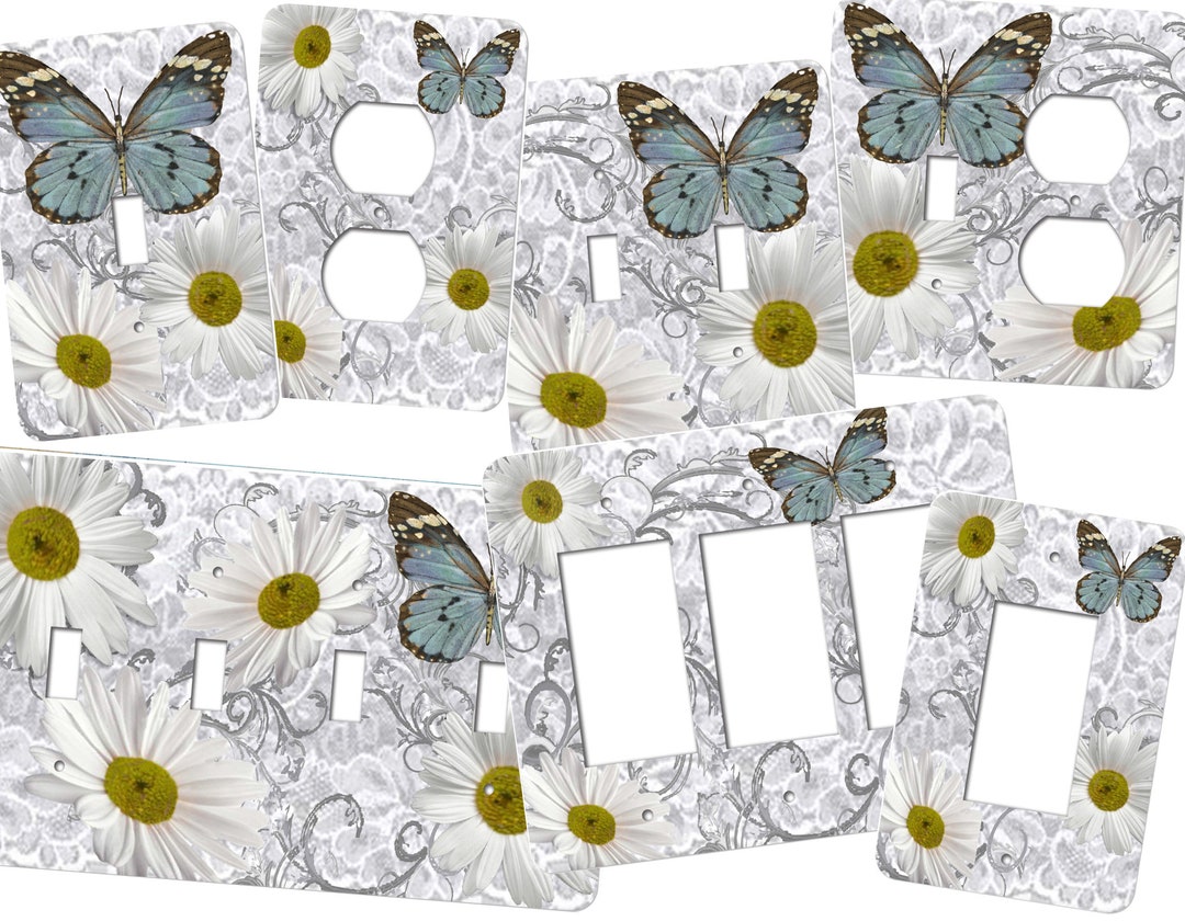 Butterfly Switch Plate Cover Featuring a Gorgeous Blue Butterfly With ...