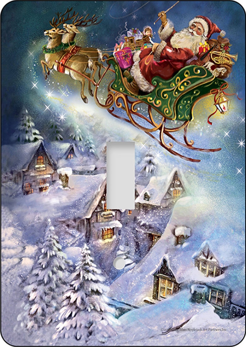 Christmas Switchplates, Santa Claus, Santa, Light Switch Covers, Switch ...