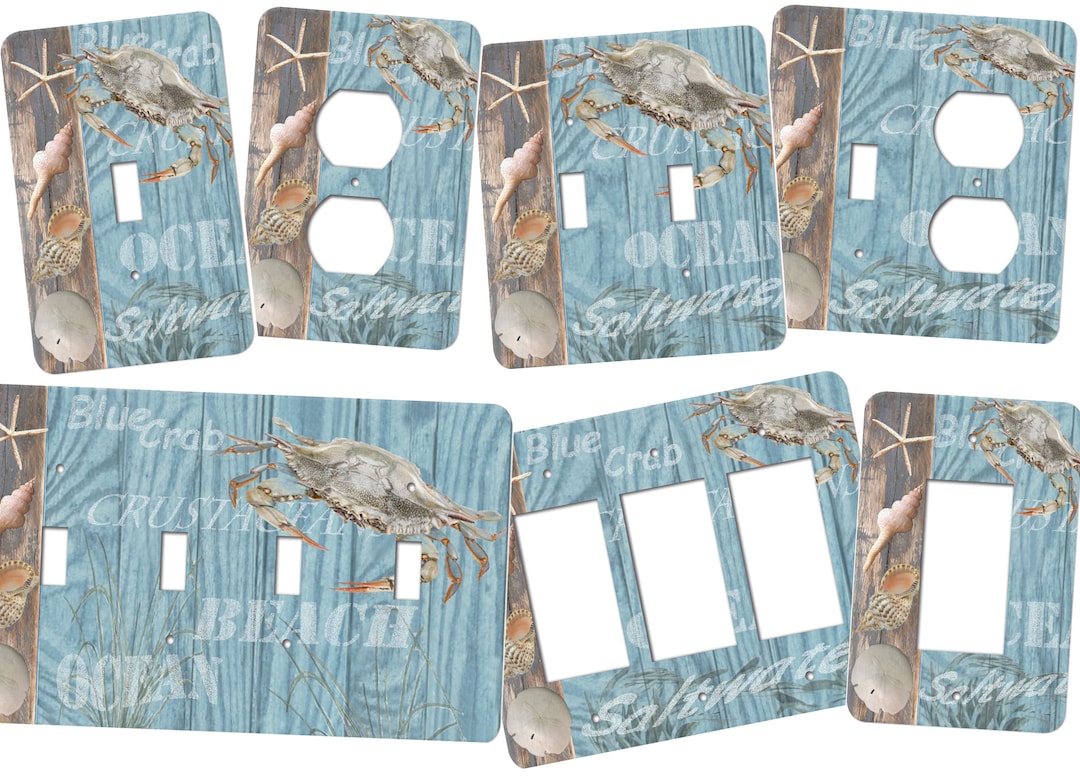 Blue Crab Switch Plate Cover. This Switchplate Features a Nice Blue ...