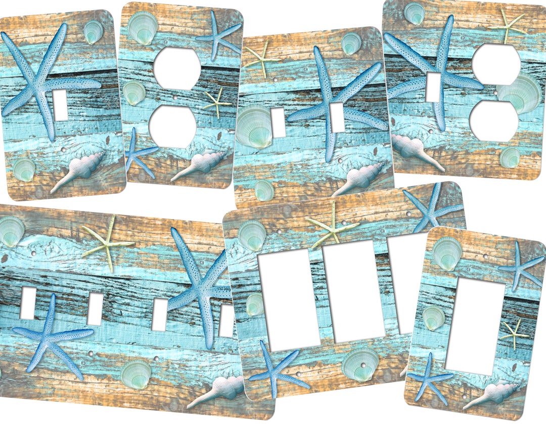 Seashells Switch Plate Cover, Wall Plate, Light Switch, Starfish ...