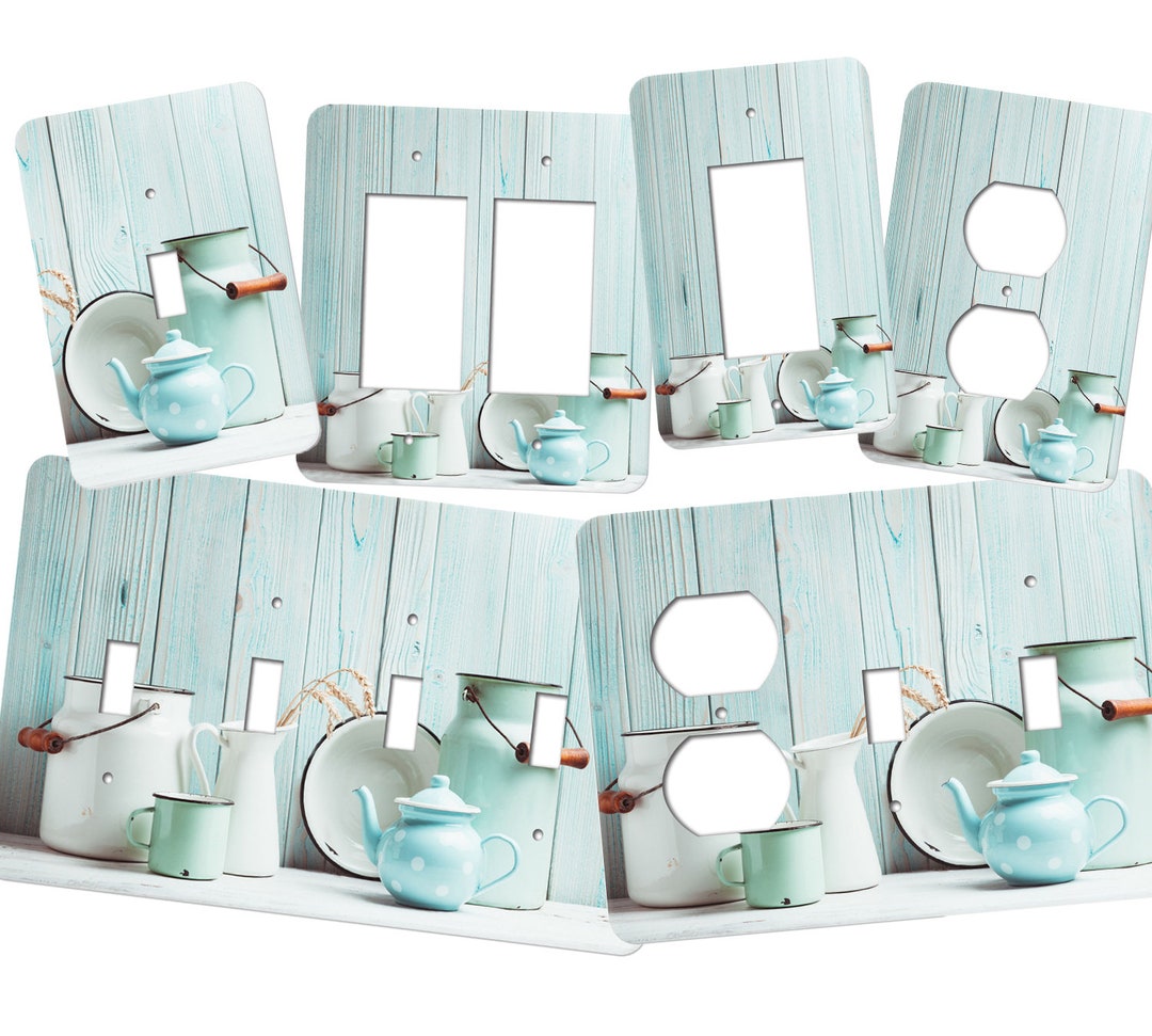 Kitchen Switch Plates Covers, Cups, Teacups, Tea Cups, Enamelware ...