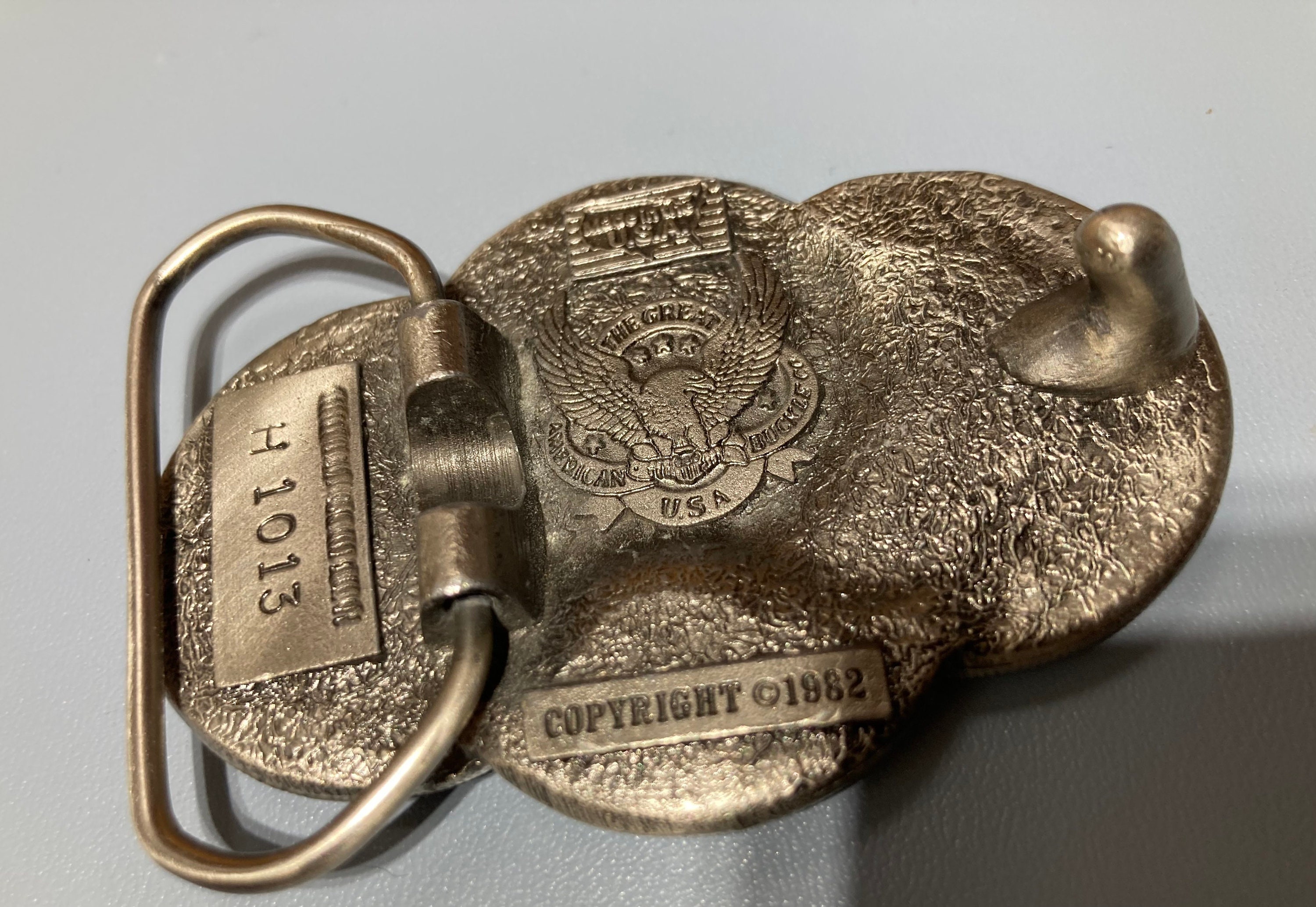Coin Belt Buckle 1982 by the Great American Buckle Company Chicago - Etsy